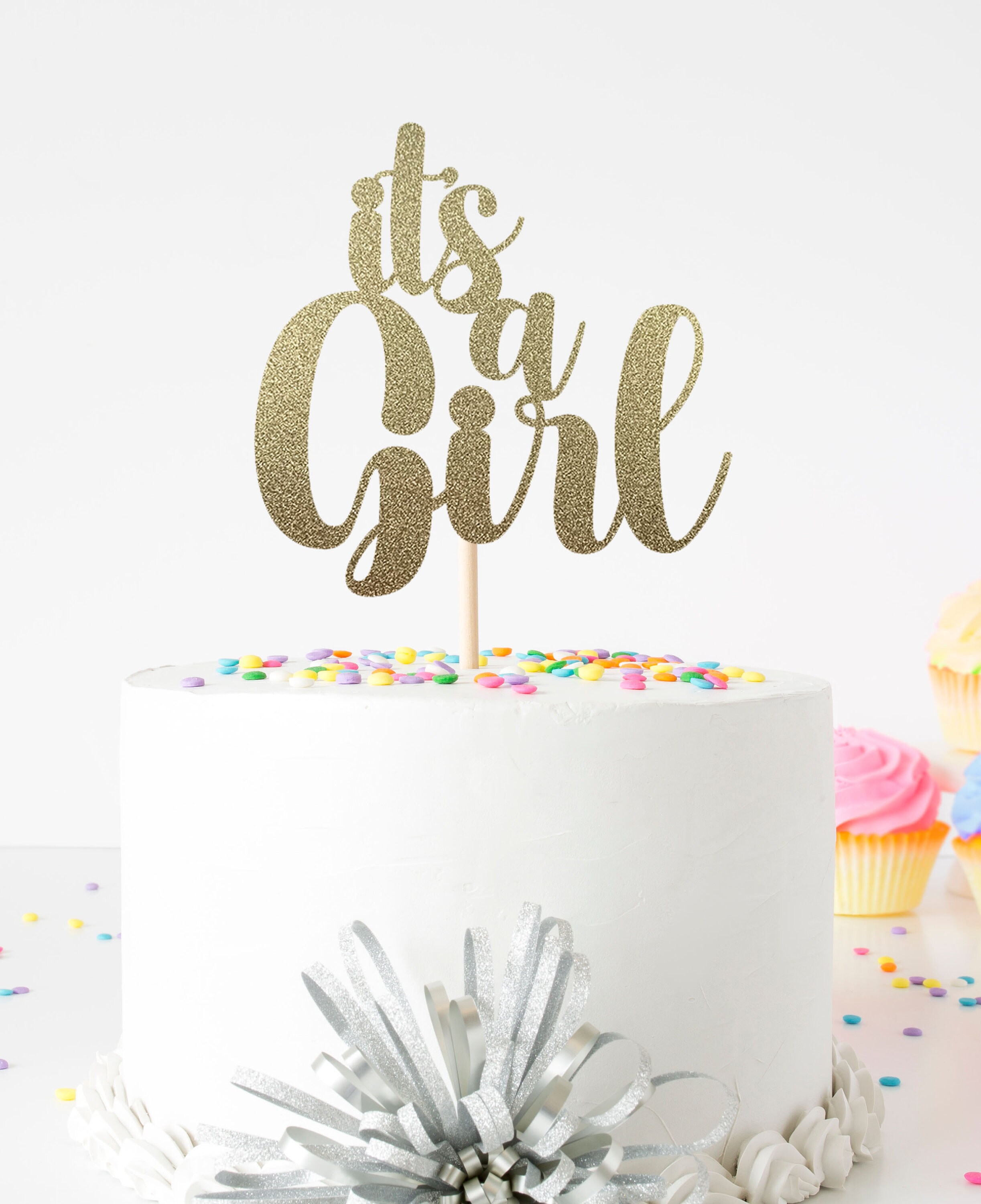 It's A Girl Cake Topper for Girl Baby Shower Gender - Etsy
