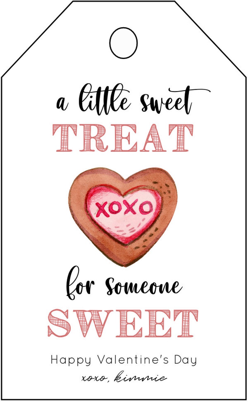 Editable A Sweet Treat for Someone Sweet Cookie Gift Tag Template ...