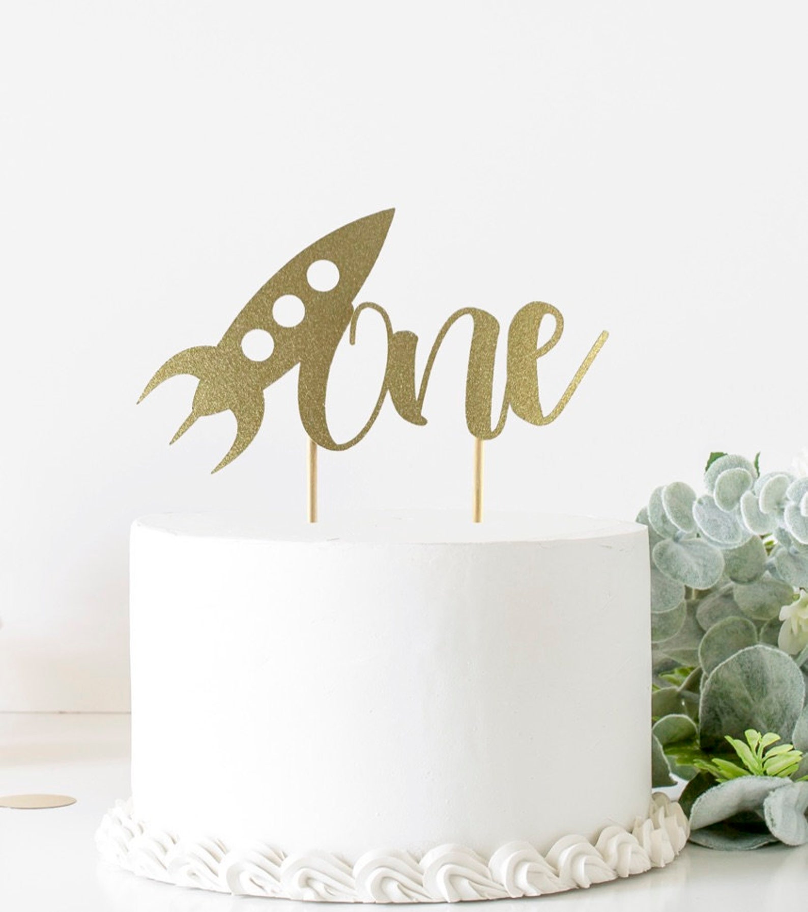 One With A Rocket Cake Topper for First Birthday Smash Cake. - Etsy