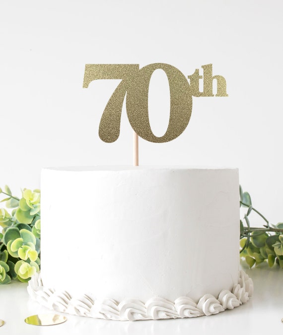 70th Cake Topper for 70th Birthday Party Seventy Cake Topper - Etsy
