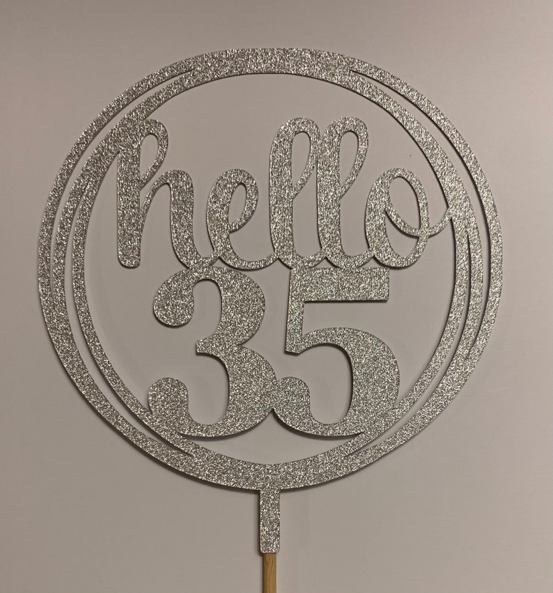 Hello 35 Cake Topper for 35th Birthday Celebration 35 - Etsy