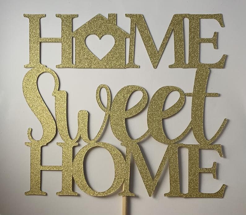 BUNDLE PACK Home Sweet Home Cake Topper House With Heart | Etsy