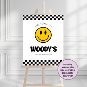 Editable Happy Face Custom Sign Template Fully Customizable Smiley Face ...