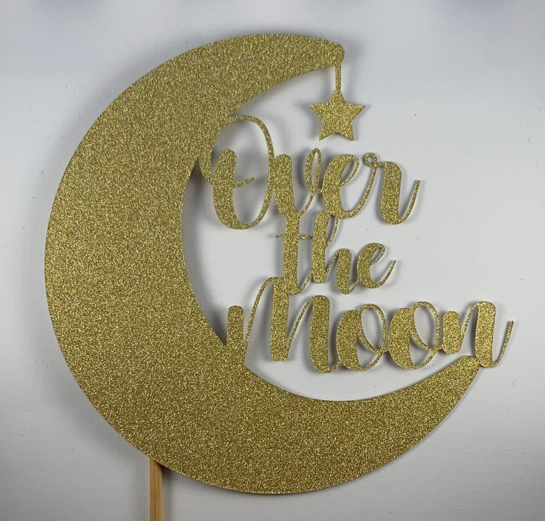 BUNDLE PACK Over the Moon Moon and Star Cupcake Toppers for - Etsy