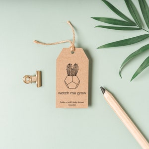 Editable Watch Me Grow Let Love Grow Gift Tag Template Minimalist ...