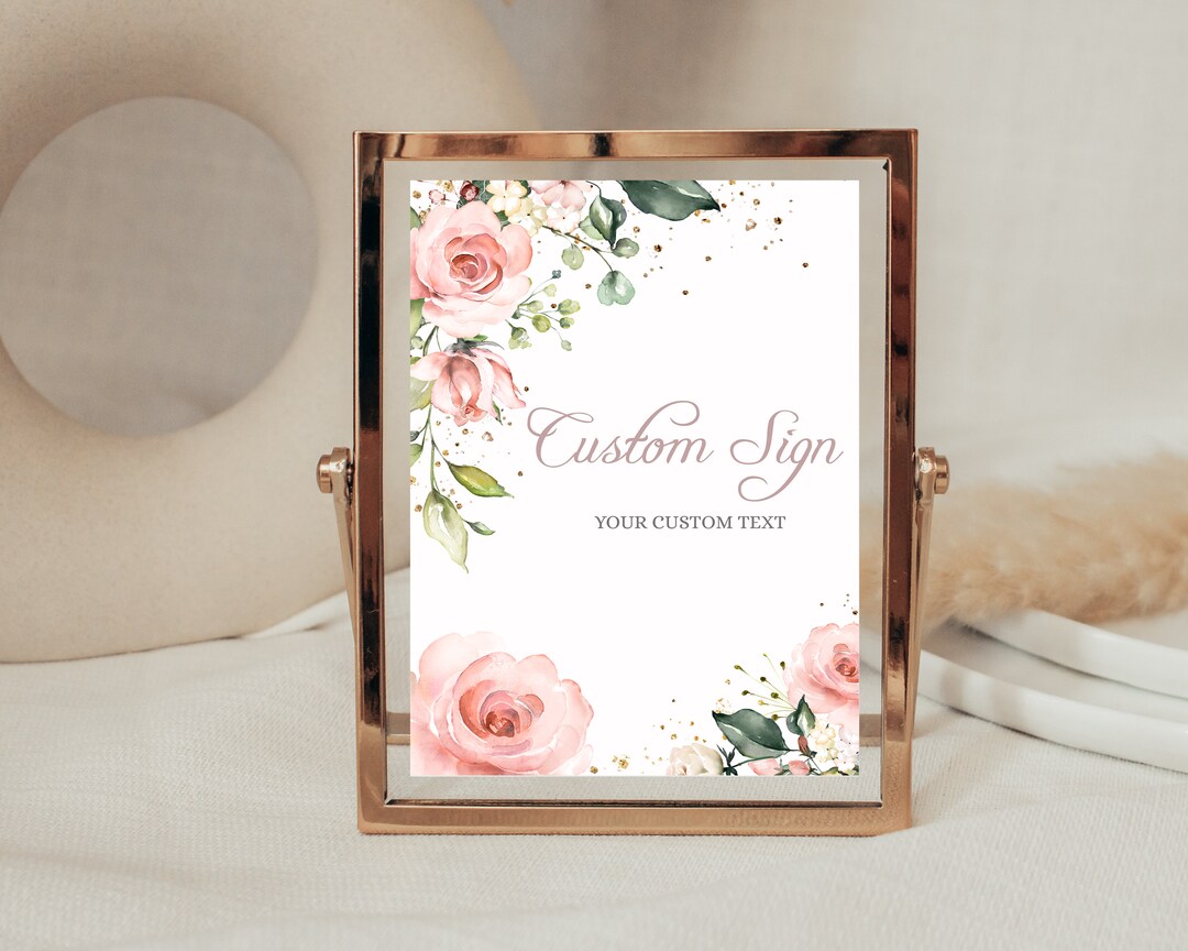 Editable Floral Custom Sign Template Fully Customizable Flower 1st ...
