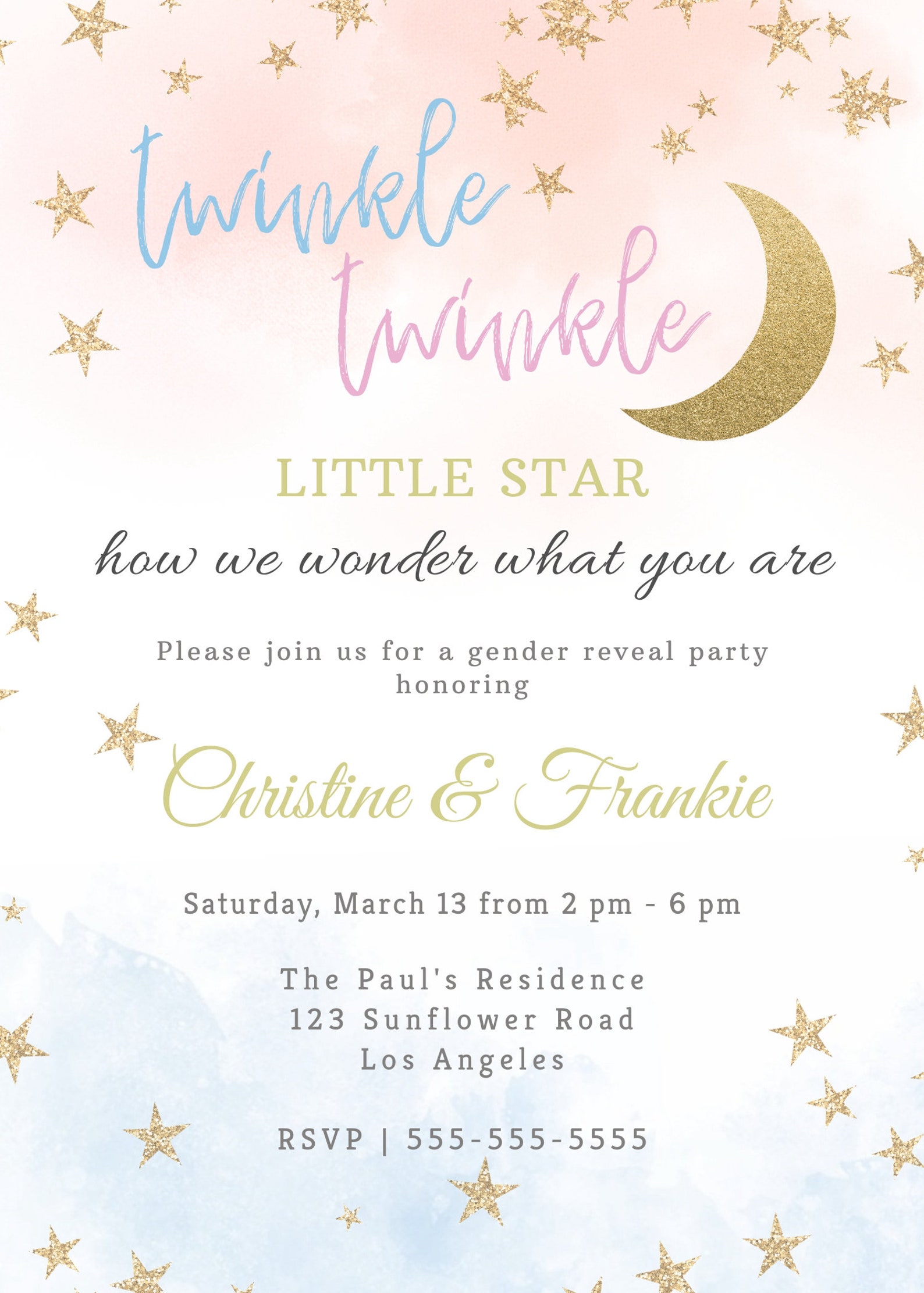 Editable Twinkle Twinkle Little Star How We Wonder What You Are ...