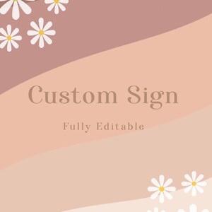 Editable Groovy Custom Sign Template for Hippie Birthday Party Groovy ...