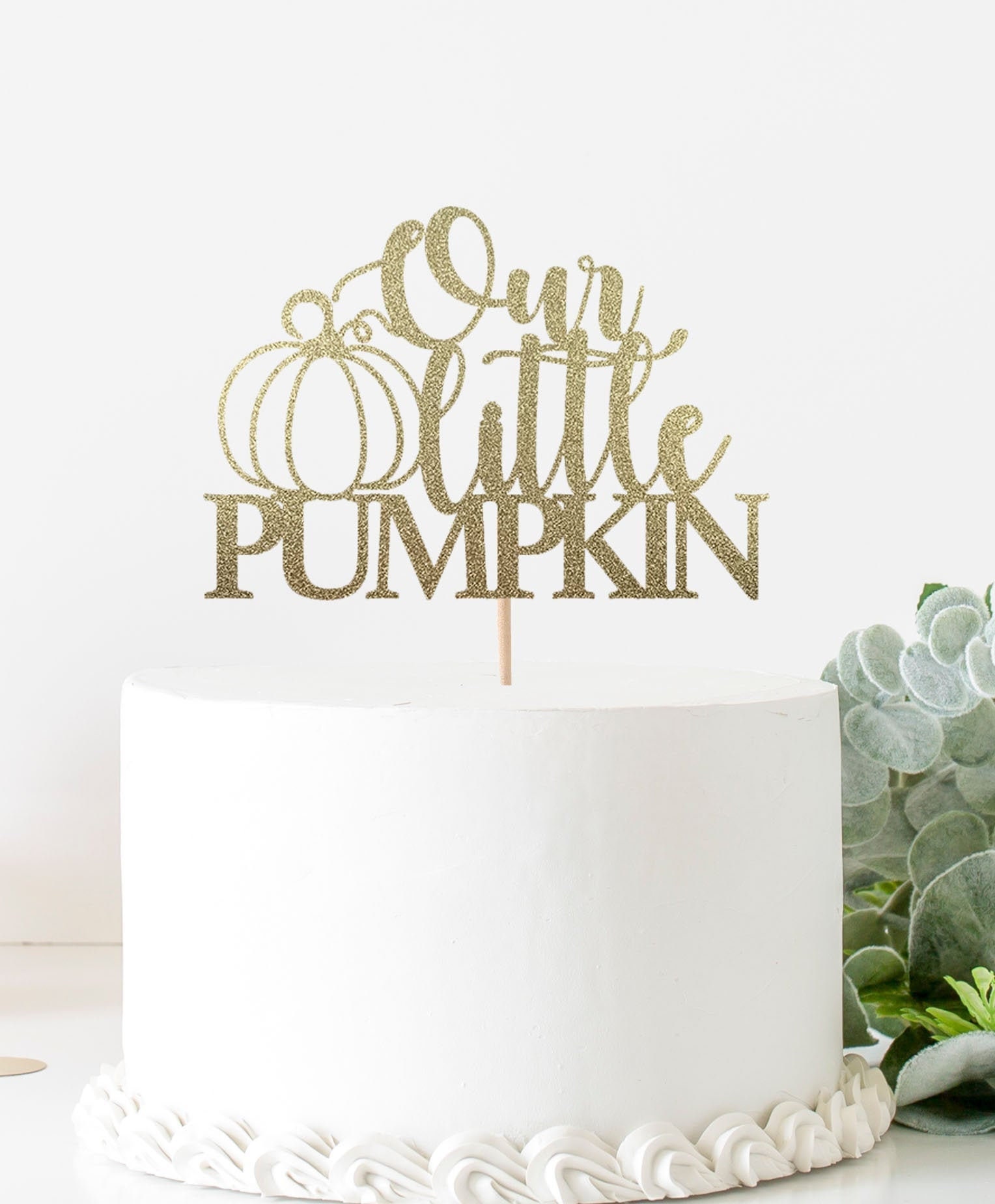 Our Little Pumpkin Cake Topper for October Baby Shower Gender | Etsy