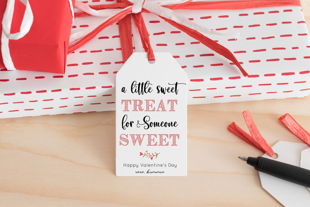 Editable A Sweet Treat for Someone Sweet Gift Tag Template Valentine's ...
