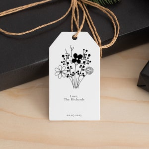Editable Flower Floral Gift Tag Template Thank You Tag Printable ...