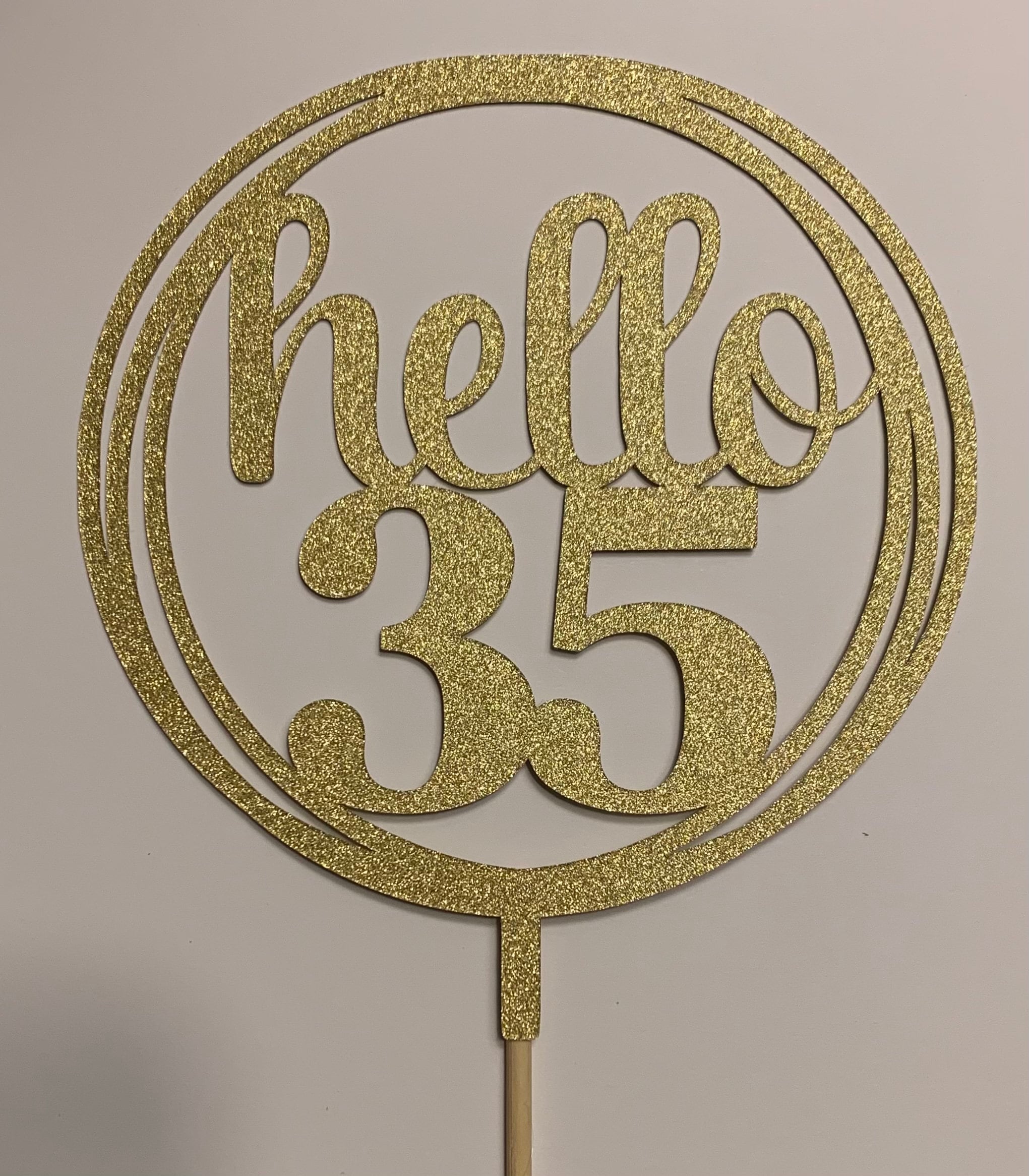 Hello 35 Cake Topper for 35th Birthday Celebration 35 - Etsy