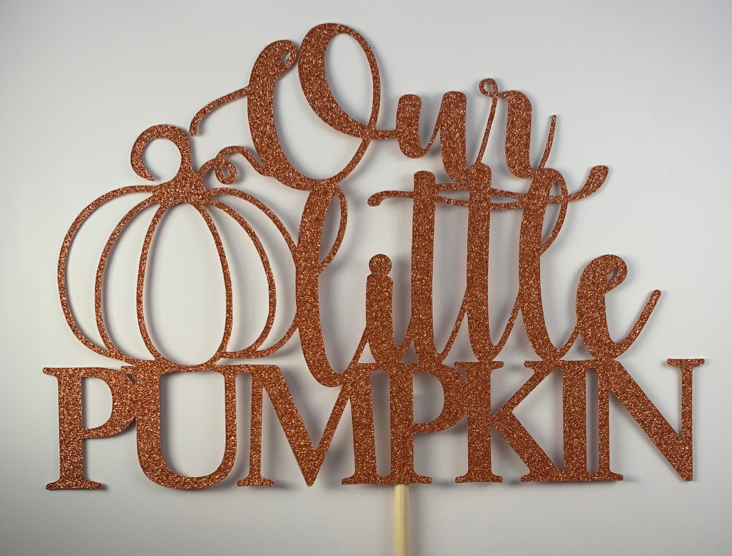 Our Little Pumpkin Cake Topper for October Baby Shower Gender | Etsy