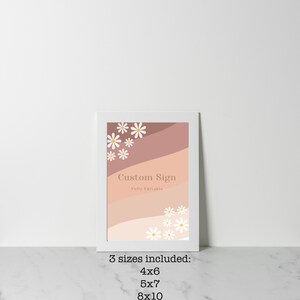 Editable Groovy Custom Sign Template for Hippie Birthday Party Groovy ...