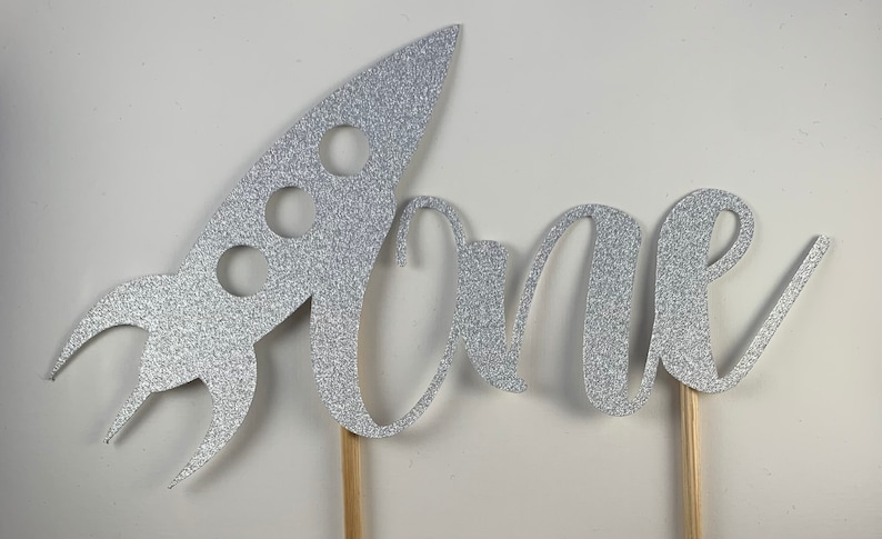 One With A Rocket Cake Topper for First Birthday Smash Cake. - Etsy