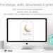 Editable Gold Moon Gift Tag Template Over the Moon Baby Shower Favor ...