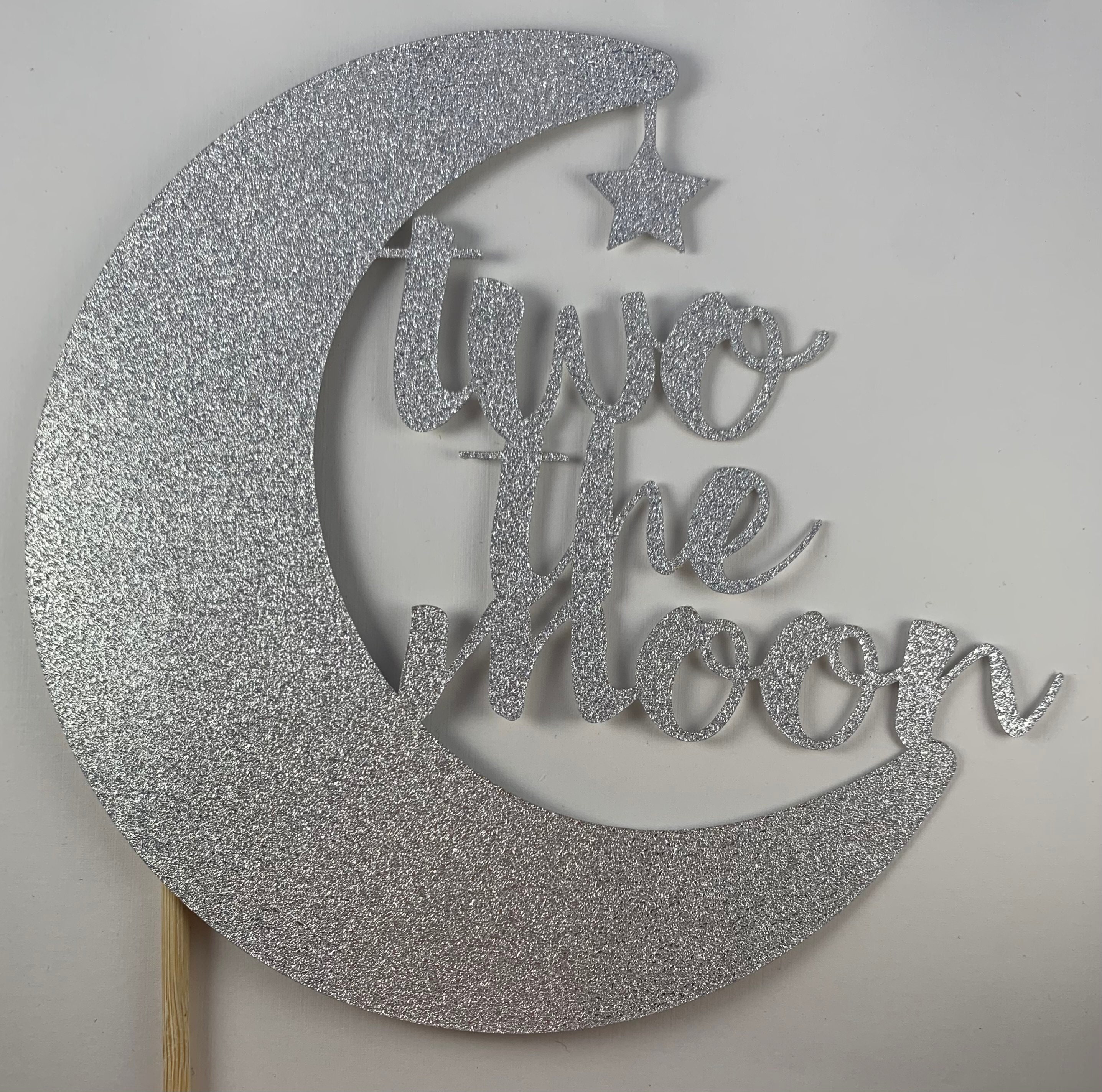 BUNDLE PACK! Two the Moon + Moon and Star Cupcake Toppers for Baby ...