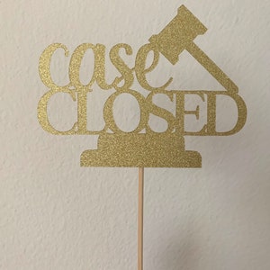 Case Closed Cake Topper for Law School Graduate, Congrats Grad, Lawyer ...
