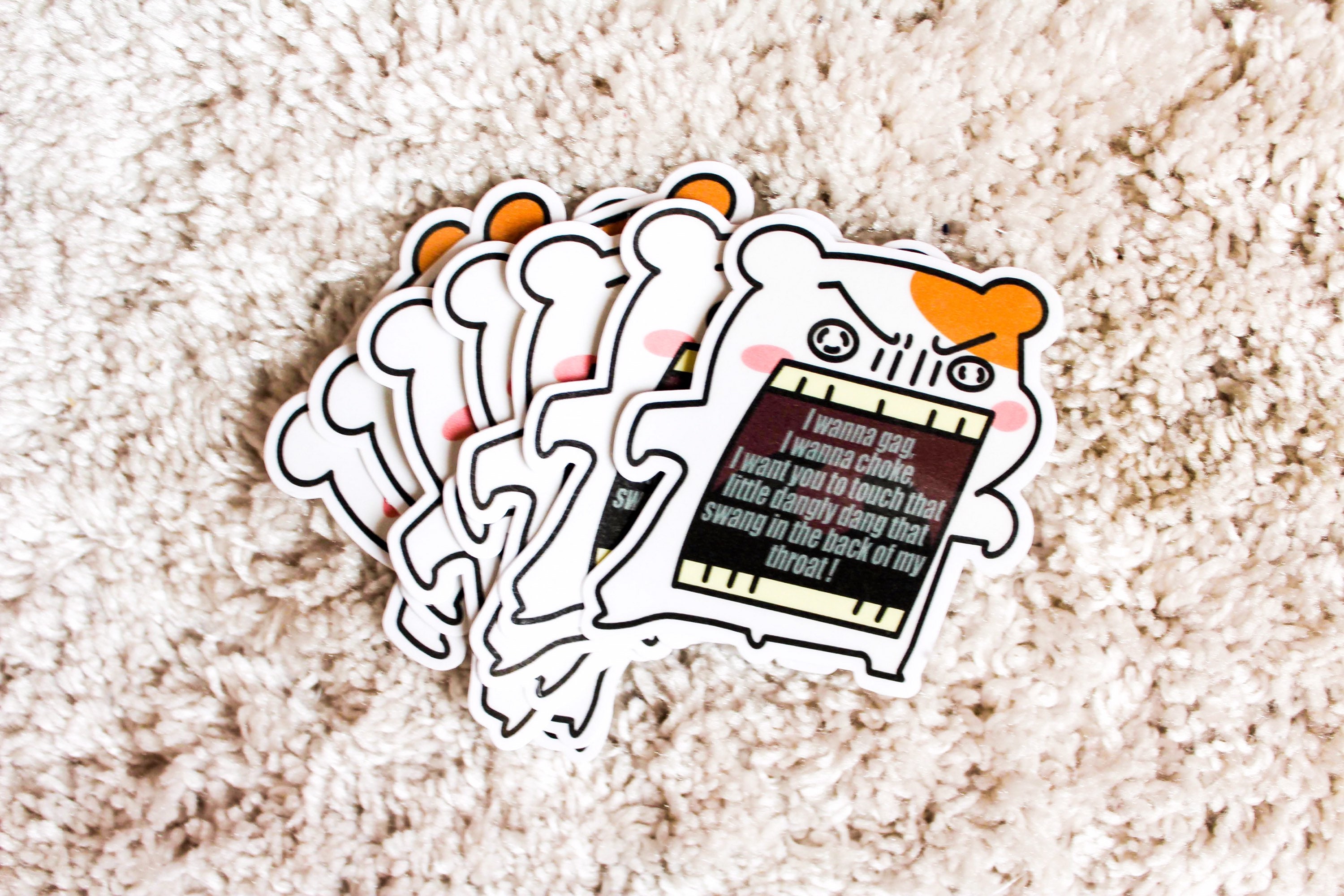 Cute Aggressive Ebichu WAP by Cardib Sticker: Hamtaro Kawaii | Etsy