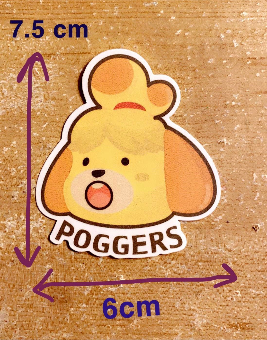 Animal Crossing Isabel Poggers Sticker: Cute Stickers Kawaii | Etsy