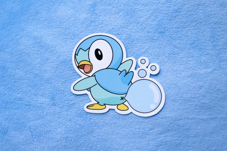 Piplup Bubbles Stickers: Cute Stickers Kawaii Stickers Anime - Etsy