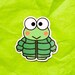 Frog in Puffer Jacket Sticker: Cute Stickers Frog Stickers - Etsy