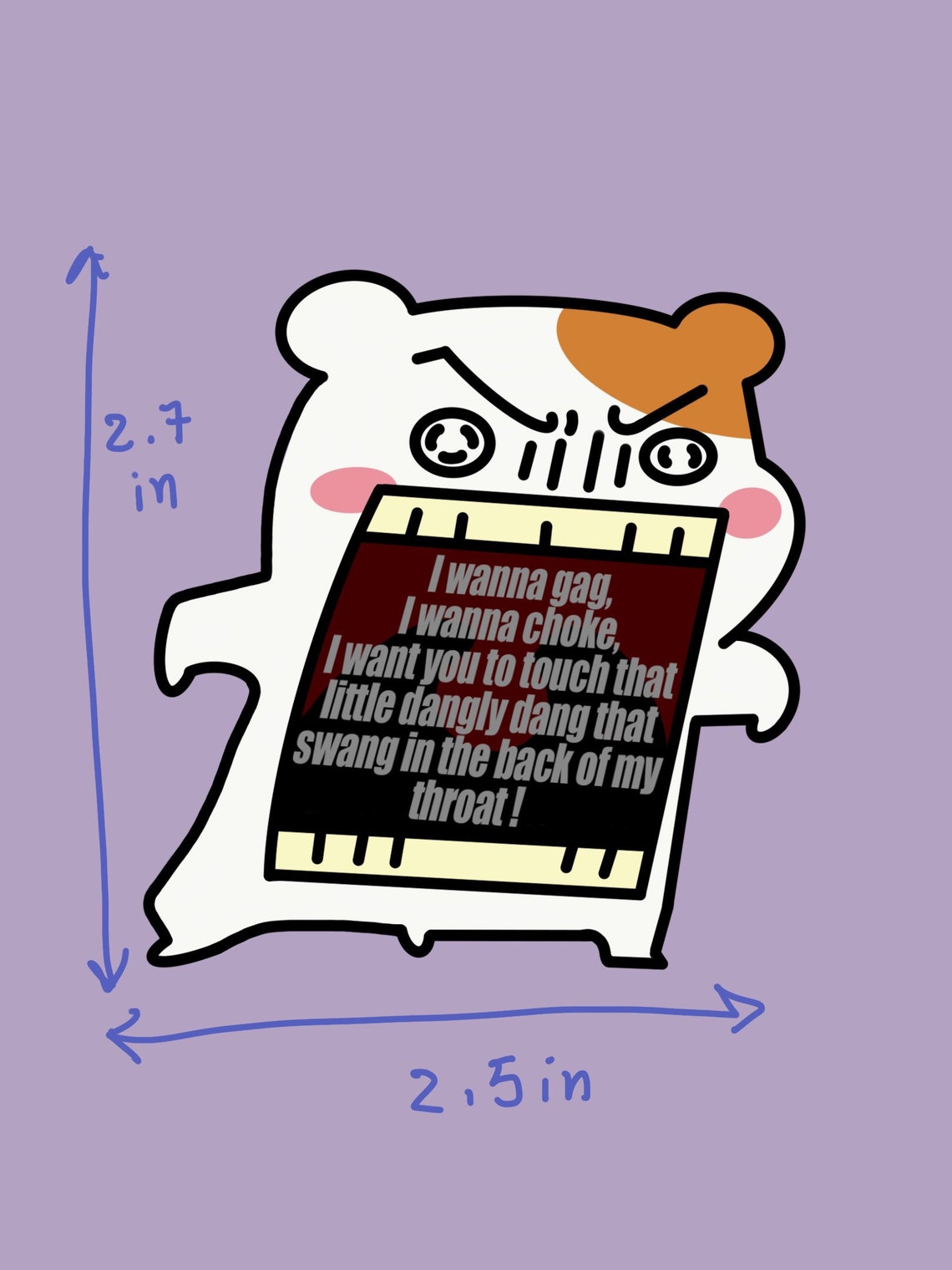 Cute Aggressive Ebichu WAP by Cardib Sticker: Hamtaro Kawaii - Etsy