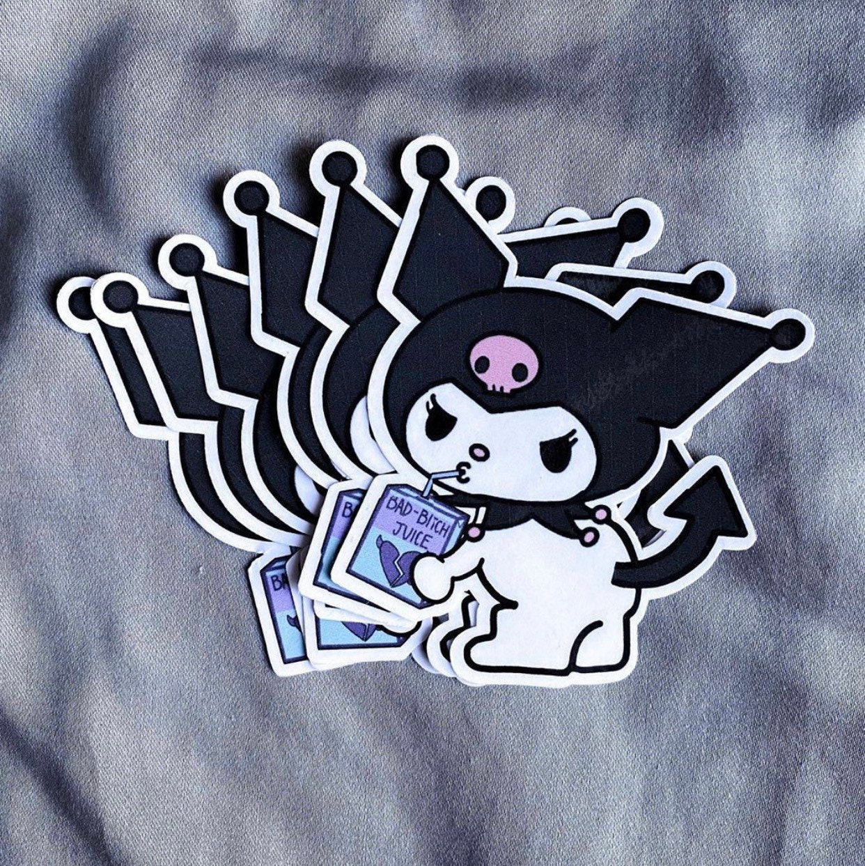 Emo Kitty Bad Btch Sticker: Cute Stickers Kawaii Stickers - Etsy