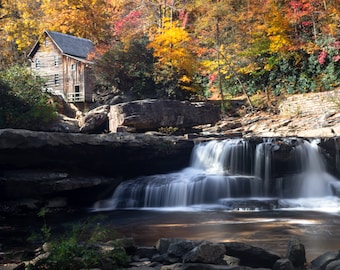 Wrapped Canvas West Virginia Waterfall - Etsy