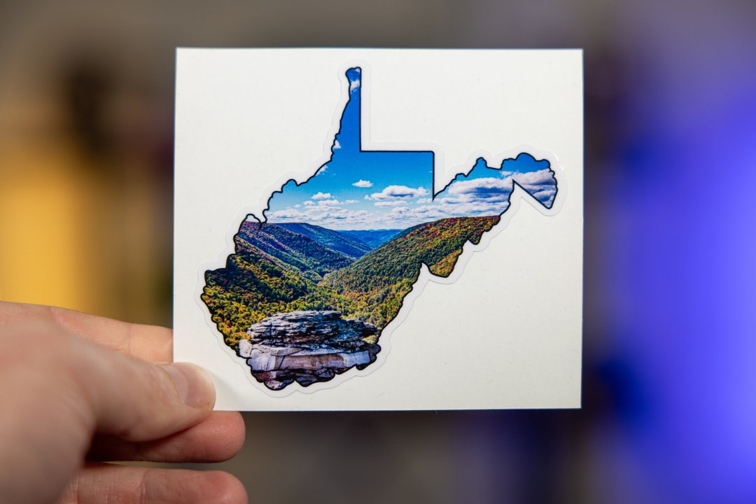 West Virginia Sticker - Vinyl Sticker - Vinyl WV Sticker - Lindy Point ...