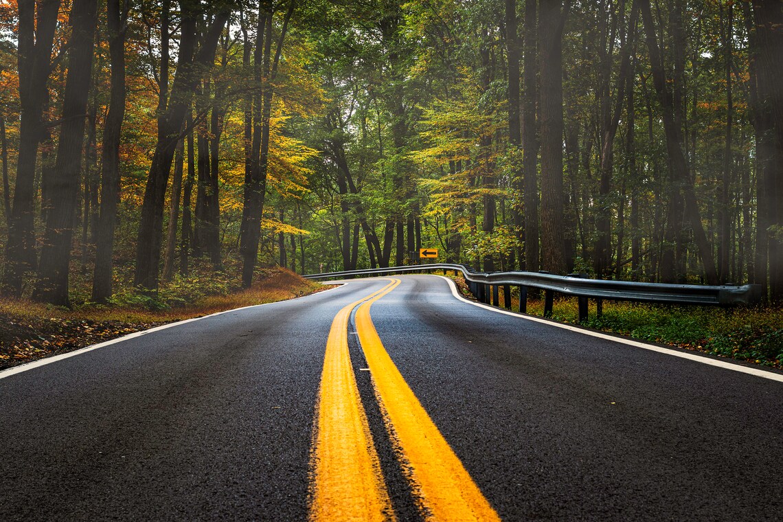 Country Roads Wrapped Canvas - Etsy