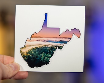 West Virginia Sticker - Vinyl Sticker - Vinyl WV Sticker - WV Almost ...