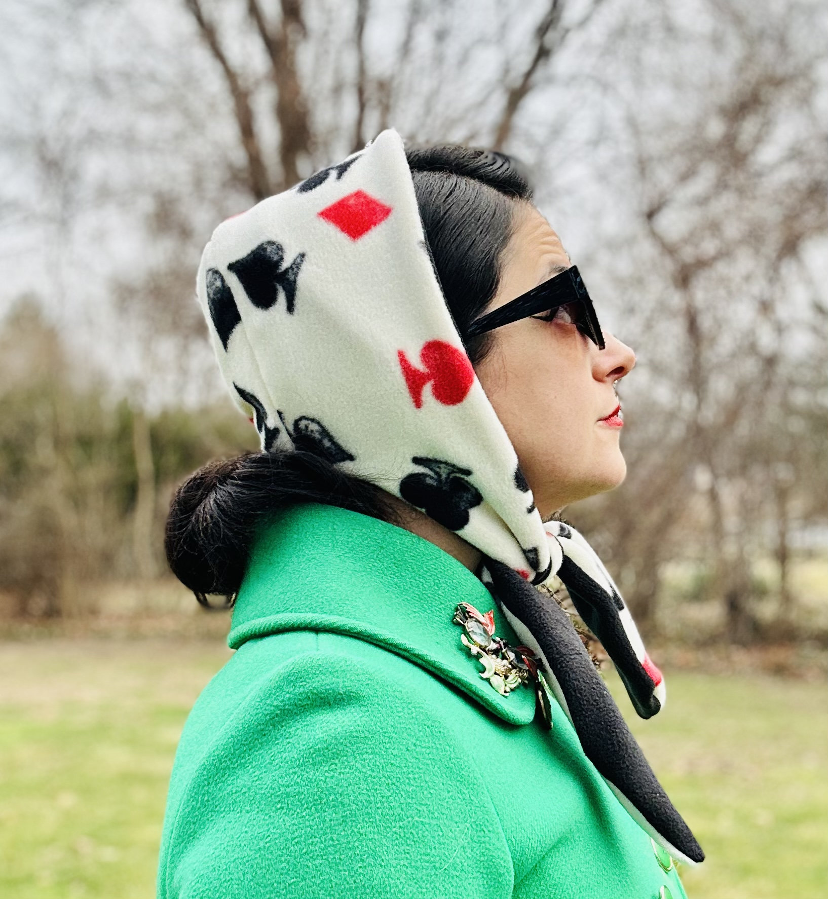 Play Your Cards Right Fleece Bonnet Style Hat - Etsy