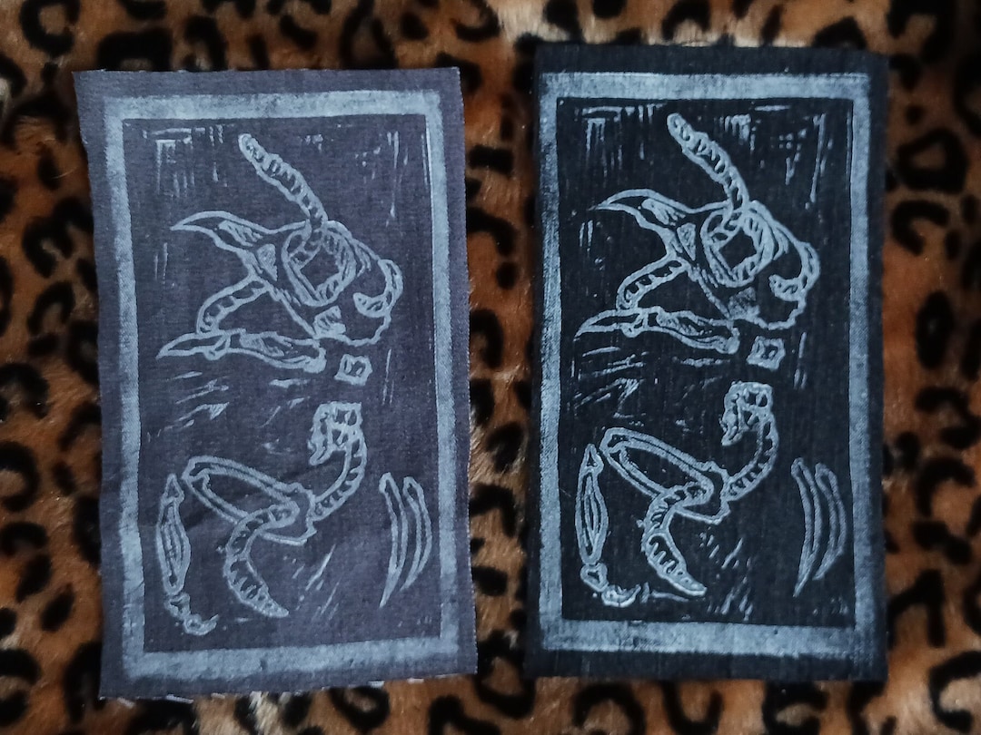 Sew-on Printed Linocut Artwork Punk Patches - Etsy