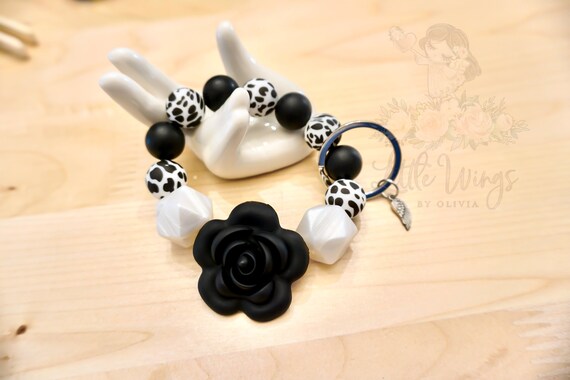 Dalmatians Keychain Bracelet. Silicone Sensory Key Ring - Etsy