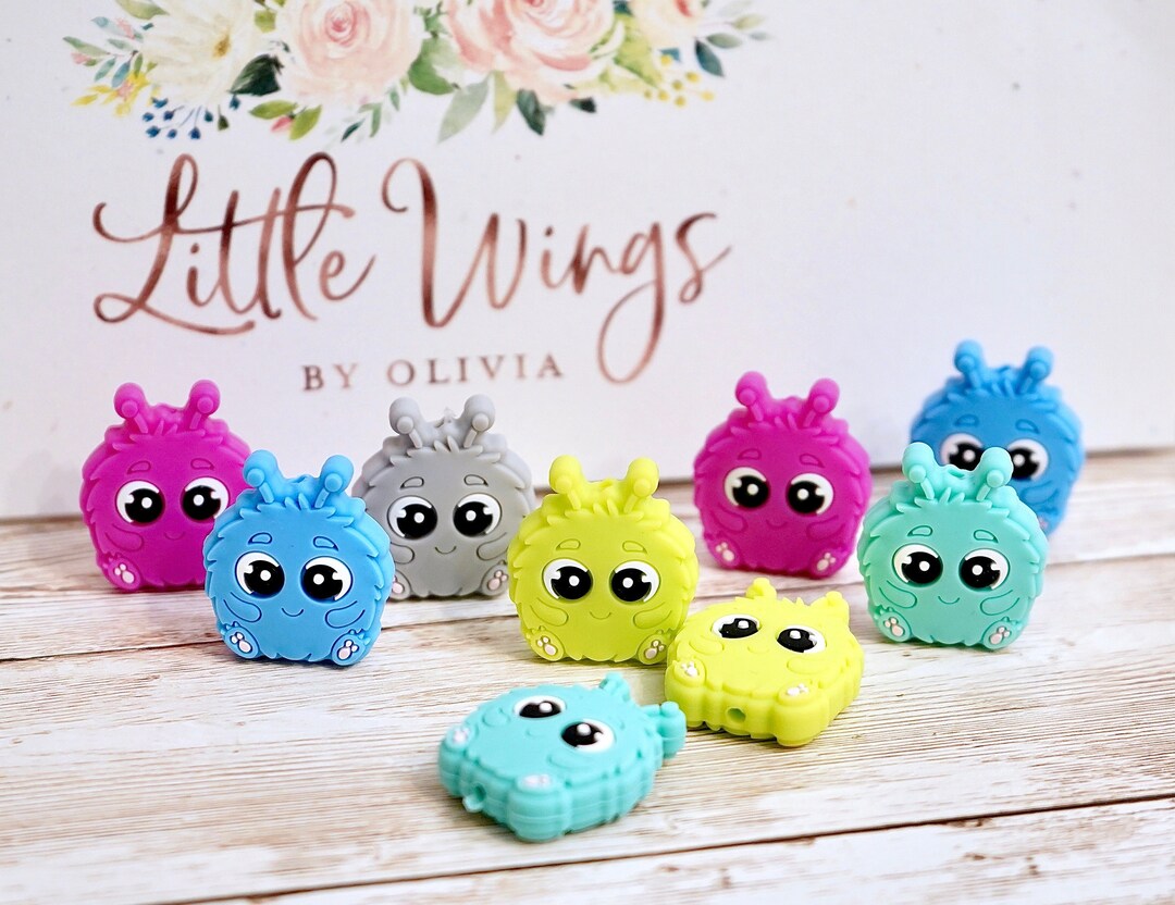 Fluffy Furry Puffs - Silicone Focal Beads - Double Sided, DIY Pens, DIY ...