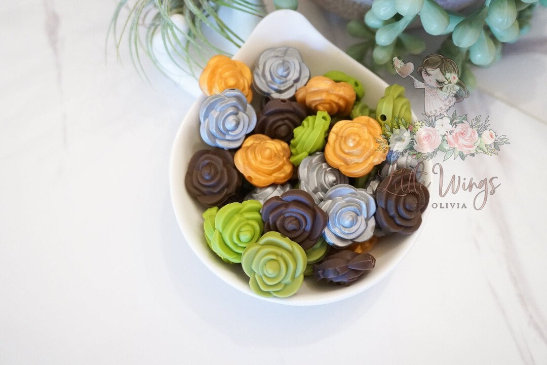 20mm Silicone Rosette Beads - Etsy