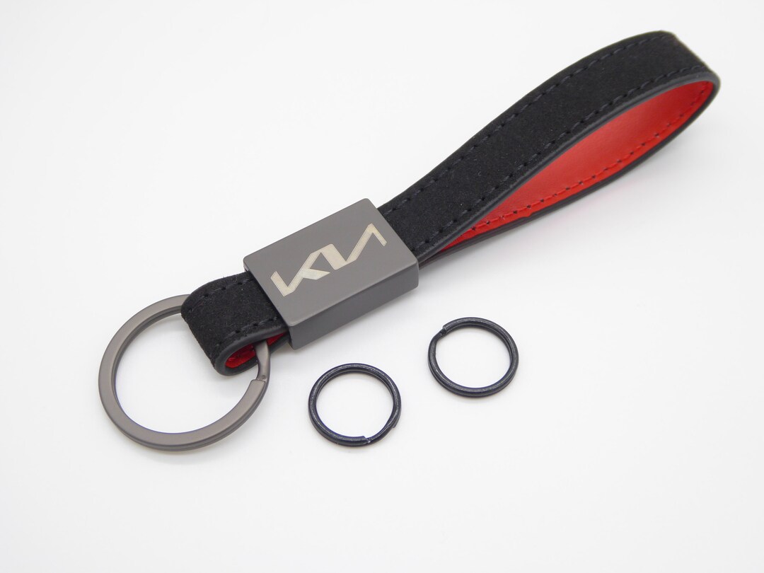 New Kia Logo Laser Engraved Suede Keychain - Etsy