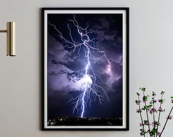 Lightning Strike Art | Etsy