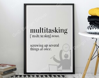 Multitasking Poster - Etsy