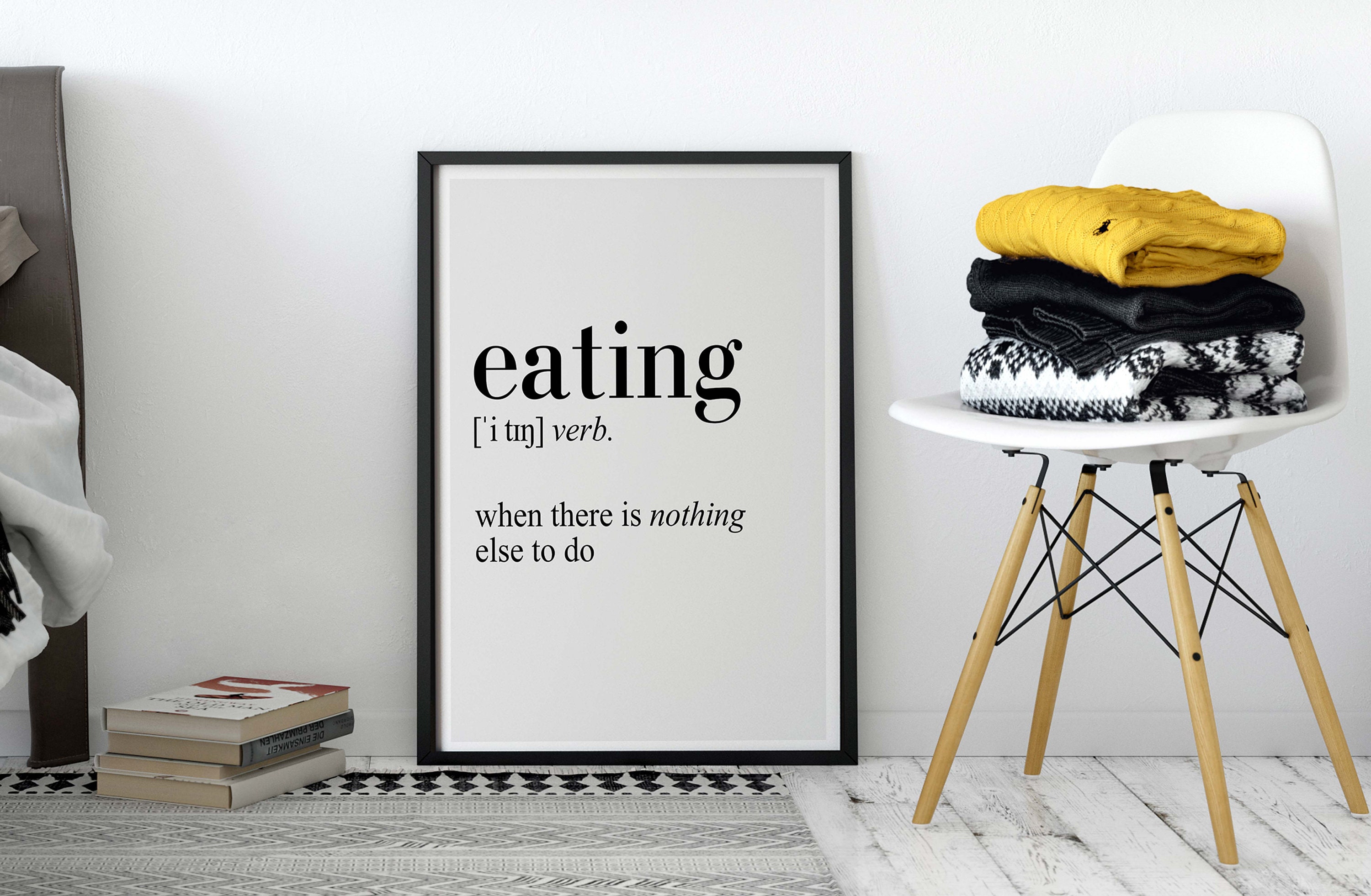 Eating Definition Canvas Poster Dictionary Definition Poster | Etsy