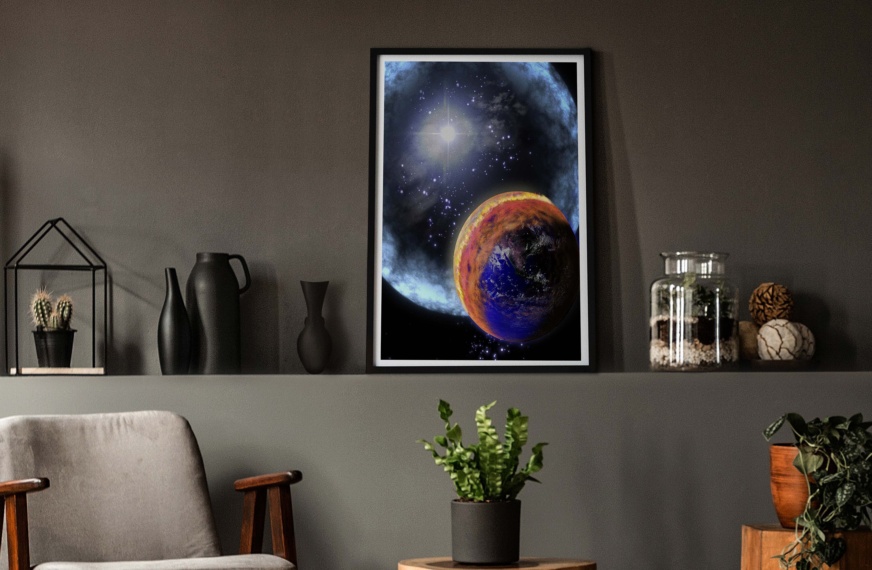 Planet Poster Gamma Ray Burst Planet Poster Poster Print | Etsy