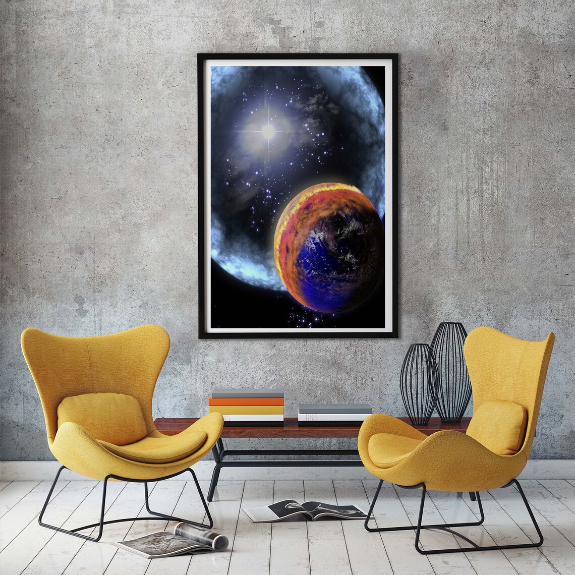 Planet Poster Gamma Ray Burst Planet Poster Poster Print | Etsy