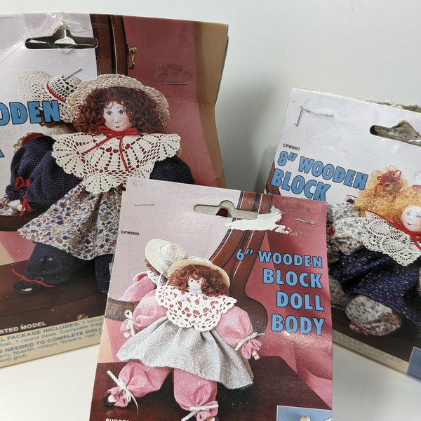 Wooden Block Dolls - Etsy