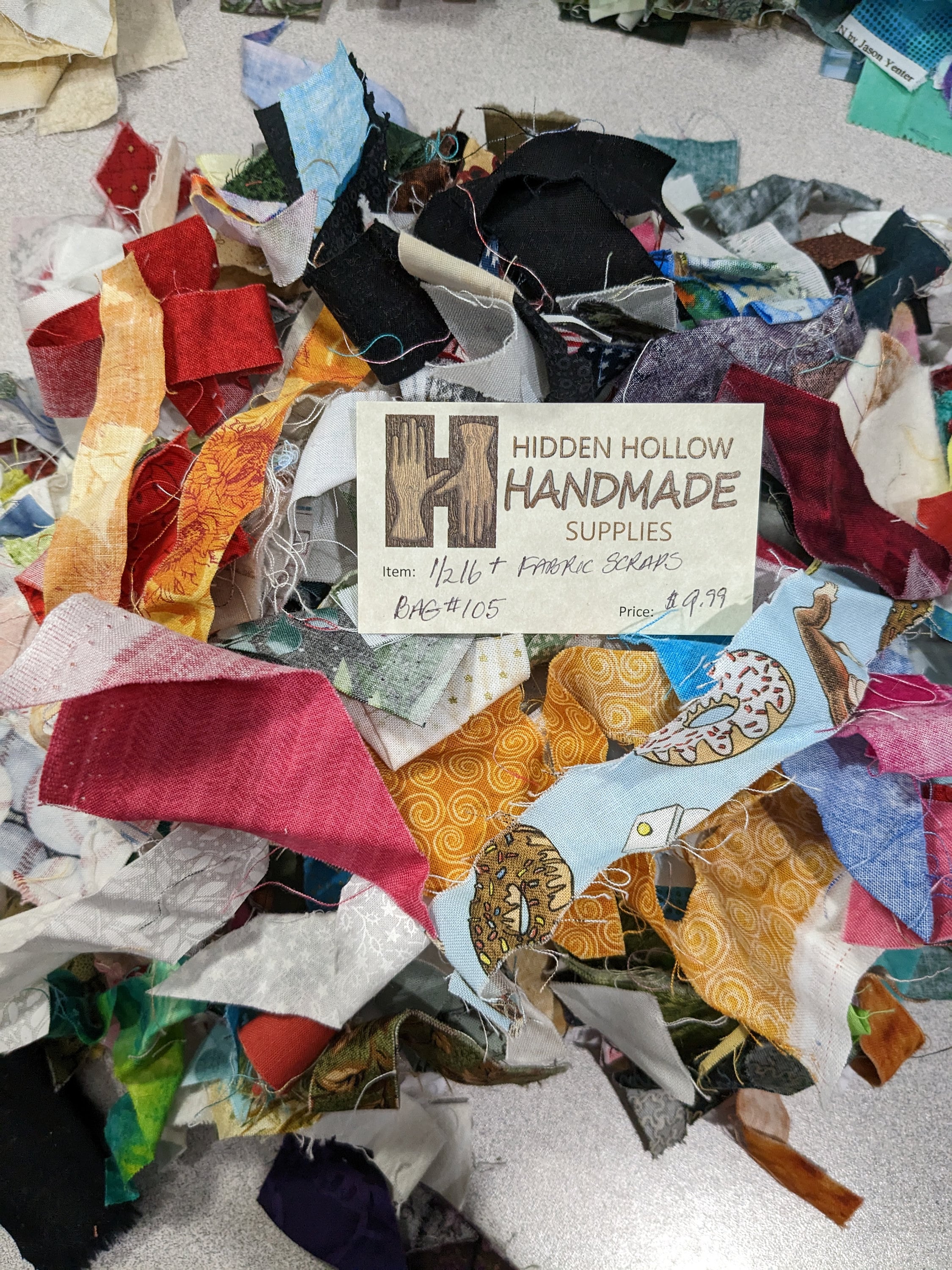 Fabric Scrap Bag (#105) for Junk Journals Scrapbooks Fabric Clusters ...