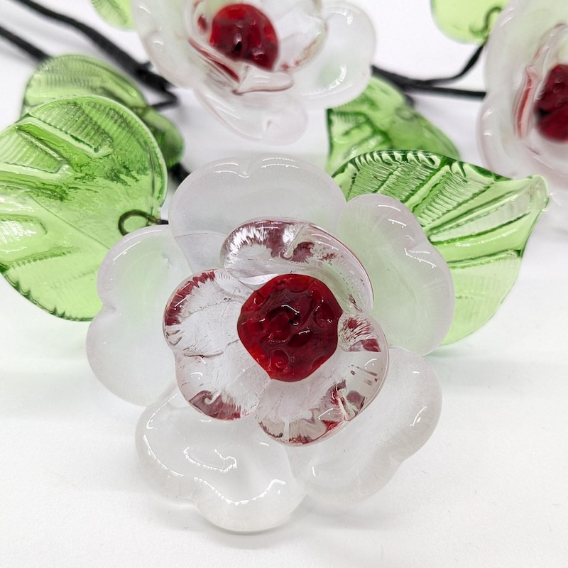 Blown Glass Flowers - Etsy