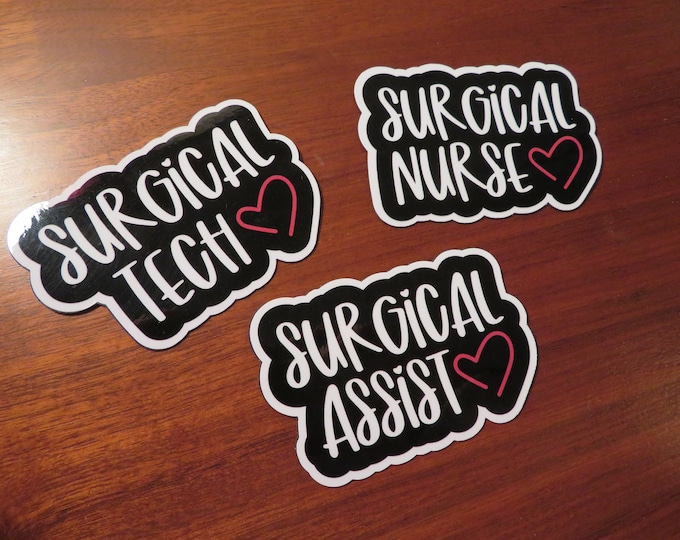 Waterproof Surgical Tech Sticker Scrub Tech Water Bottle - Etsy