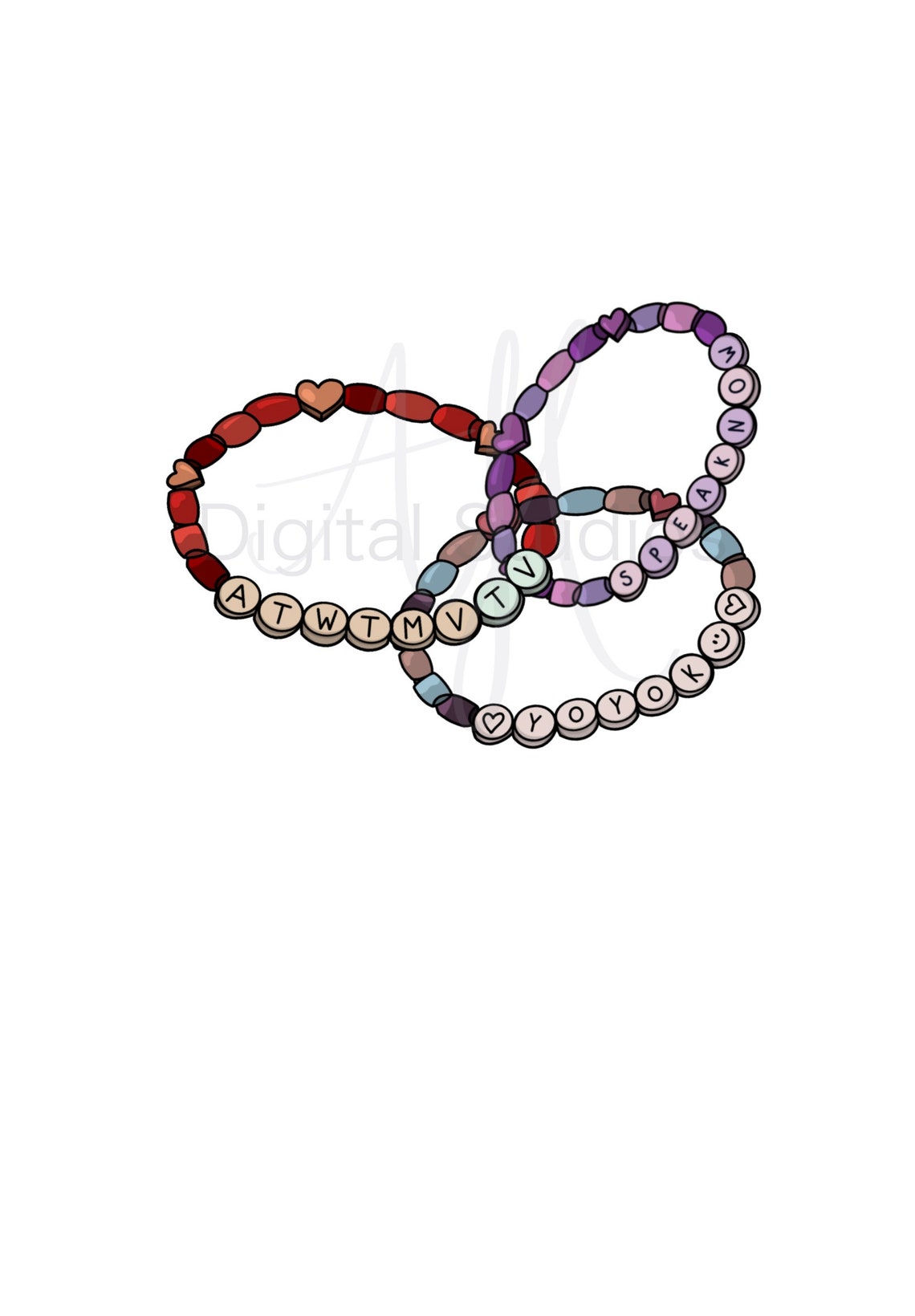 Eras Friendship Bracelets PNG & JPEG Digital Art - Etsy
