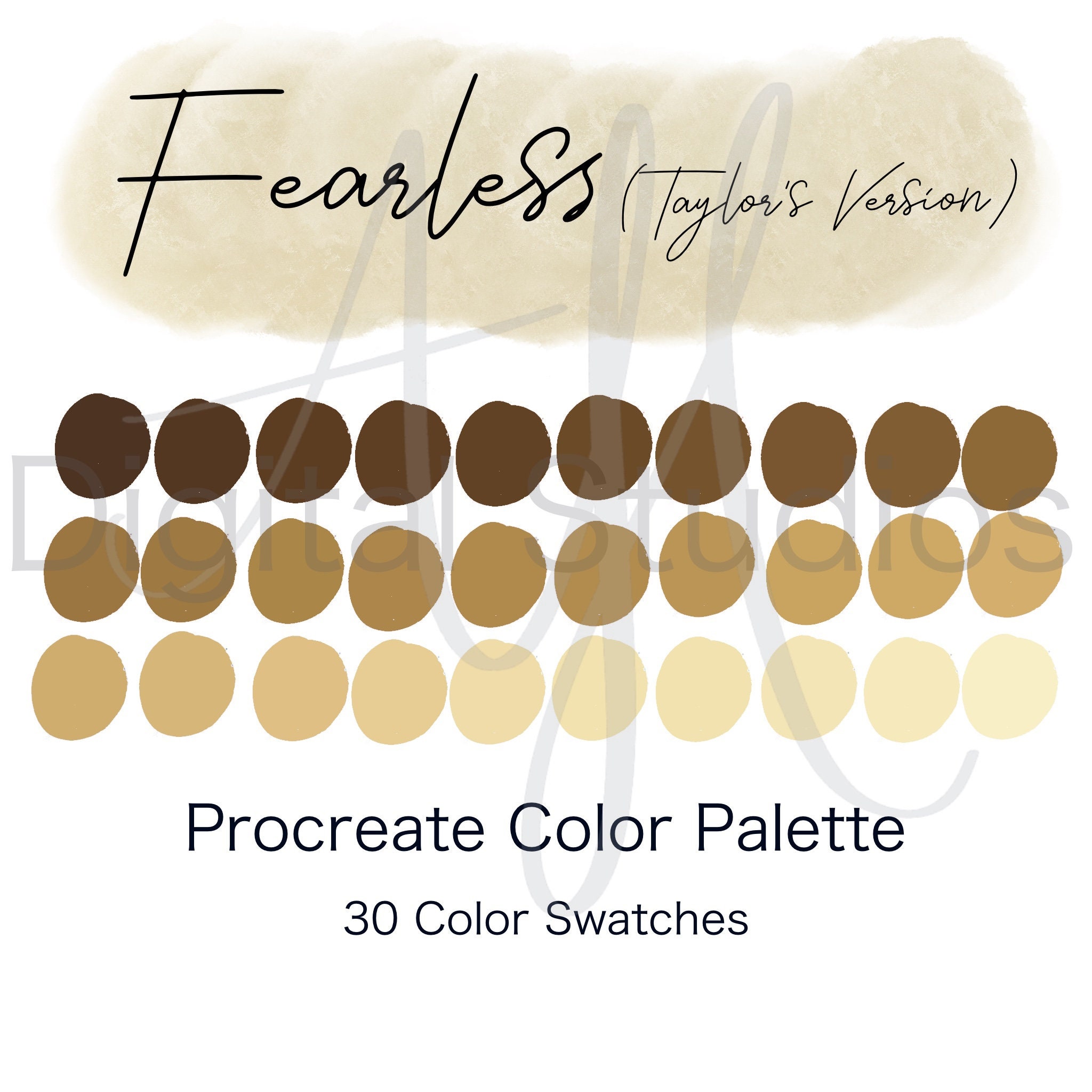 Taylor Swift Album Cover Inspired Procreate Color Swatch Bundle - Etsy
