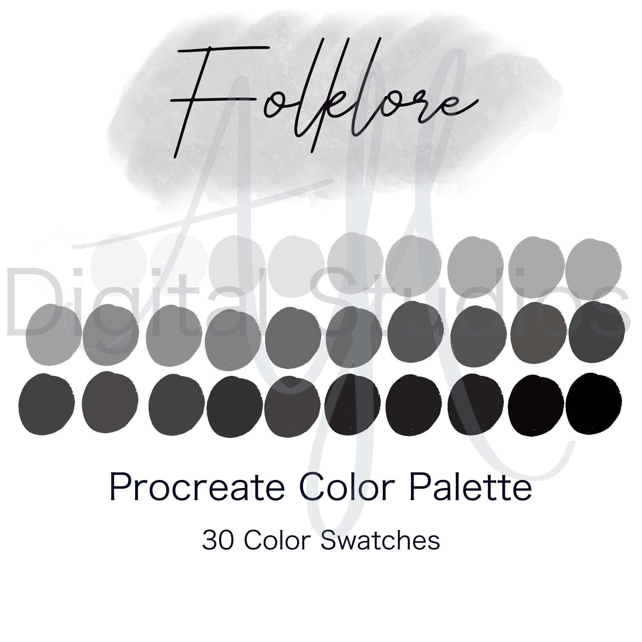 Folklore Procreate Color Palette, Inspired by Taylor Swift - Etsy